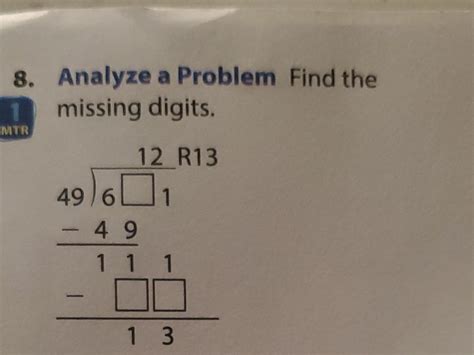 Solved Analyze A Problem Find The Missing Digits Chegg Com