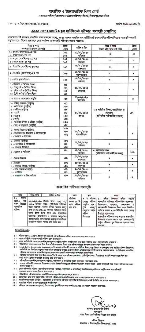 Ssc Routine 2020 Updated Pdf All Board Result Bd 24