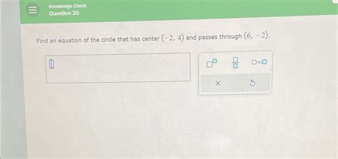 solved knowledge checkquestion 20find an equation of the