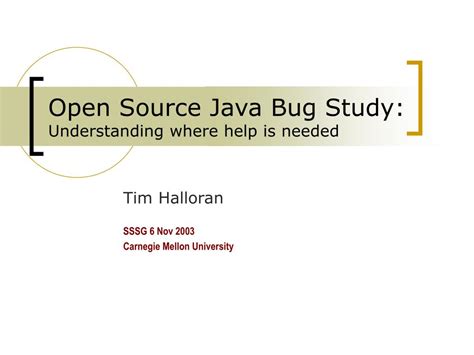 PPT Investigating Open Source Java Bugs Empirical Study On Code Changes And Defect Reports