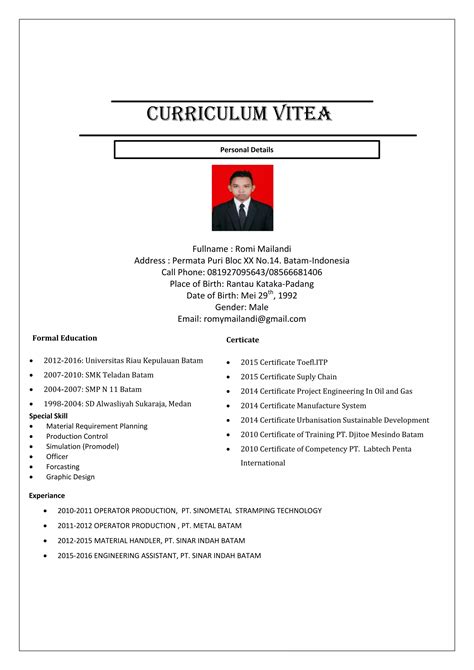 Curriculum Vitea Pdf