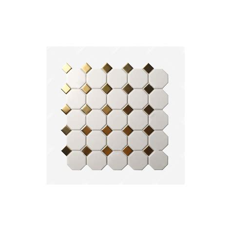 Octagonal White Gold 295cmx 295cm 23cm X 23cm Mosaic