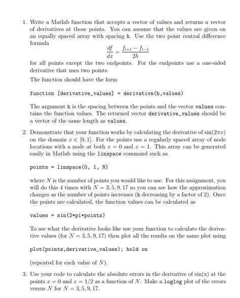 Solved 1 Write A Matlab Function That Accepts A Vector Of