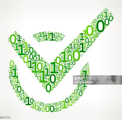 Check Mark Binary Code Zero One Vector Illustration High Res Vector