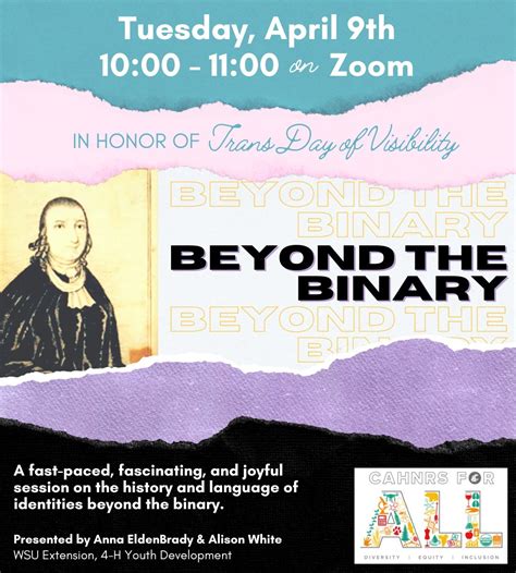 Beyond The Binary Cahnrs Events Washington State University