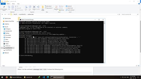 Command Line Android Sdkmanager List Doesnt Open Stack Overflow
