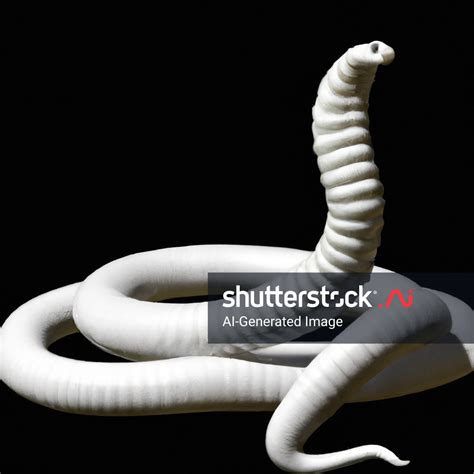 Whitetapewormparasitecoiledlikeacobraphotorealisticextrasharp Ai