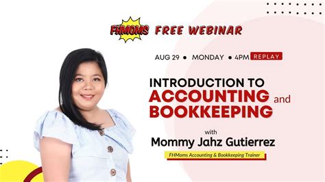 Fhmoms Free Webinar Introduction To Accounting And Bookkeeping Youtube