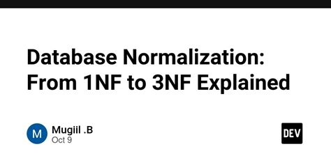 Database Normalization From 1nf To 3nf Explained Dev Community