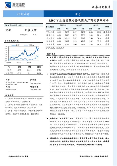 电子行业：risc~v生态发展态势及国内厂商的多维布局