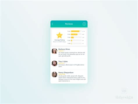 Reviews Ui Design By Ildiko Gaspar On Dribbble