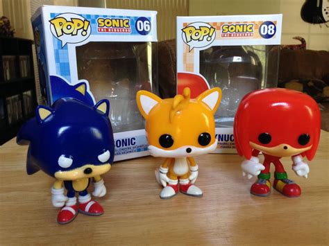 Funko Pop Sonic The Hedgehog Sonic 06 Knuckles 08 And Tails 07