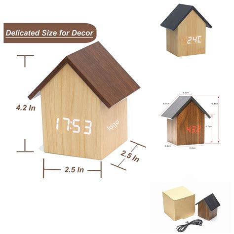Wooden Digital Alarm Clock Multi Functional Led Smart Alarm Promotional Items Supplier