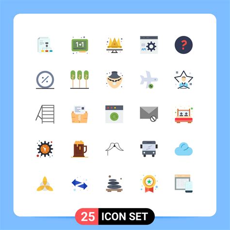 Pictogram Set Of 25 Simple Flat Colors Of Programming Develop Whiteboard Coding Queen Editable