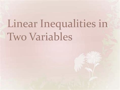 26 Graphing Linear Inequalities Ppt