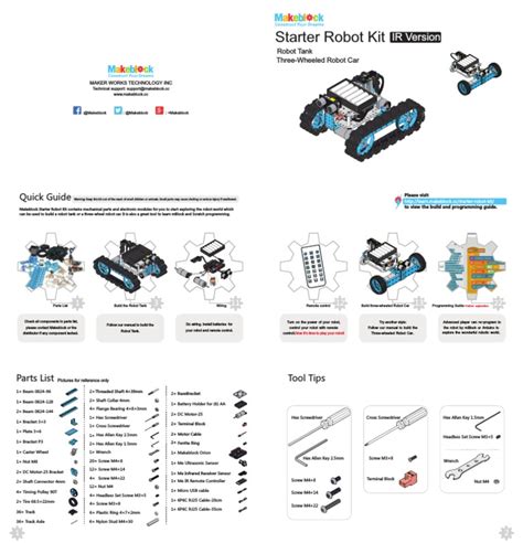 starter robot kit ir version pdf robot robotics