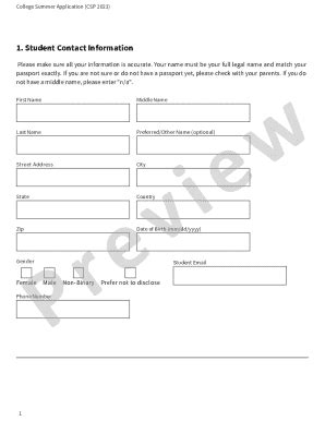 Fillable Online CSP Application Preview Pdf Fax Email Print PdfFiller