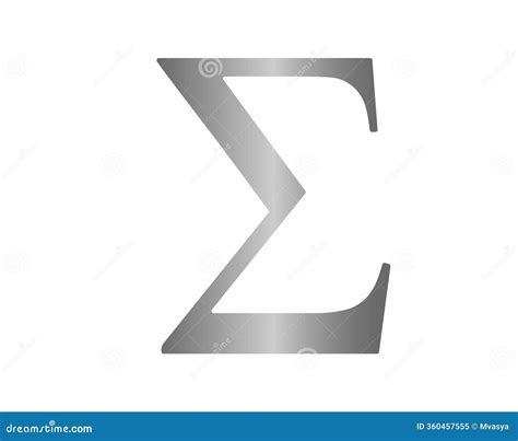 Sigma Symbol White Background Minimalist Design Mathematical