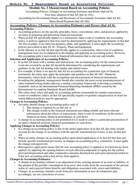 Module No 3 Measurement Based On Accounting Policies Download Free