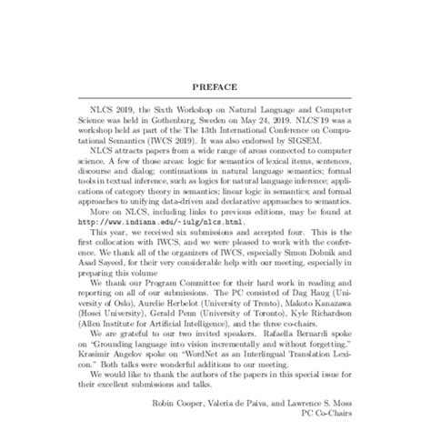 Proceedings Of The Sixth Workshop On Natural Language And Computer Science Acl Anthology