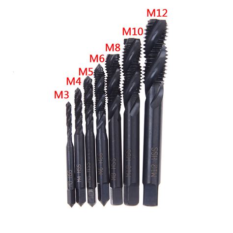 Metric Hss Spiral Flute Tap Thread Taps For Aluminum Non Ferrous Metals Processing Blind Holes
