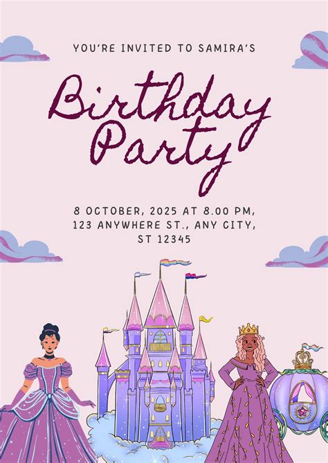 Free Princess Invitations