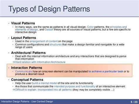 Interaction Design Patterns