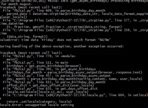 Localeerror Unsupported Locale Setting · Issue 27 · Mobeib2cal · Github