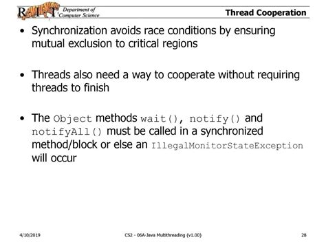 Computer Science 2 06a Java Multithreading Ppt Download