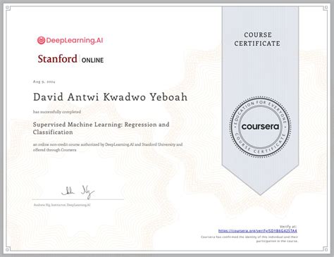 Todayi Wrapped Up A Course From Stanford University And Deeplearningai On Supervised Machine