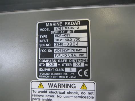 Furuno Rdp 099 Crt Display For 1731 17511761 Radar System Tested