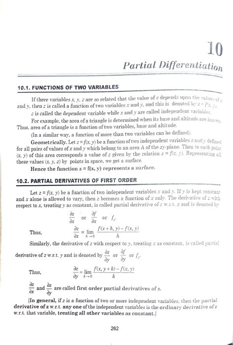 Partial Derivative BTech Studocu
