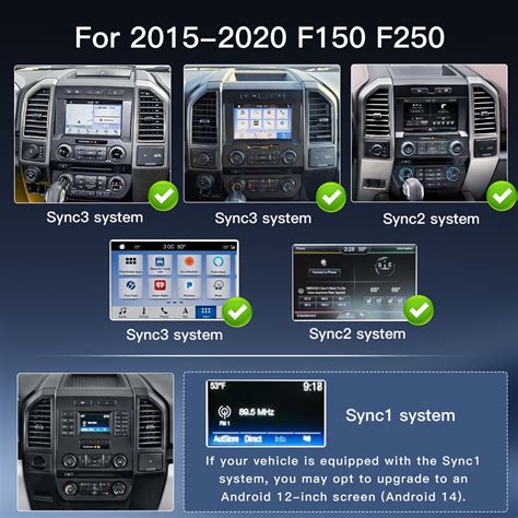 For Ford F 150 250 20152020 Sync3 8″ To 12″ Oem Style Lincoln Screen