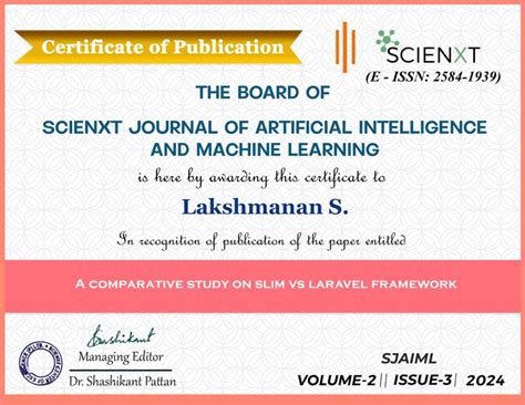 Lakshmanan S On Linkedin Webdevelopment Laravel Slimframework Research Publication