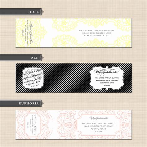 Wedding Address Label Template