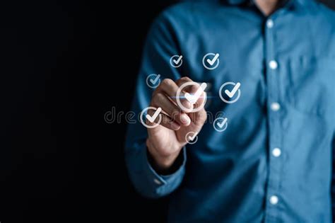 Digital Guarantee Checkmark Business Checking Quality Assurance Stock Image Image Of Business