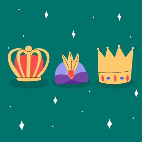 Free Vector Flat Reyes Magos Crowns Collection