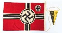Reproduction Wwii German Kriegsmarine And Ss Flags Kraft Auction