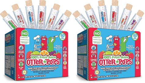Otter Pops Freezer Ice Bars 100 Fruit Juice Ice Pops