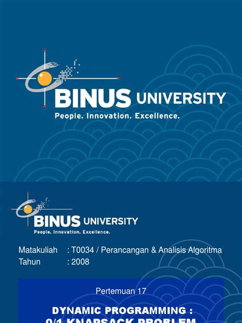 Knapsack Dynamic Programming Pdf