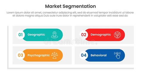 Market Segmentation Framework Analysis Infographic 4 Point Stage