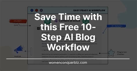 Free 10 Step AI Blog Workflow AI Tools Women Conquer Business