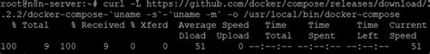docker compose installation line from the installation guide seems