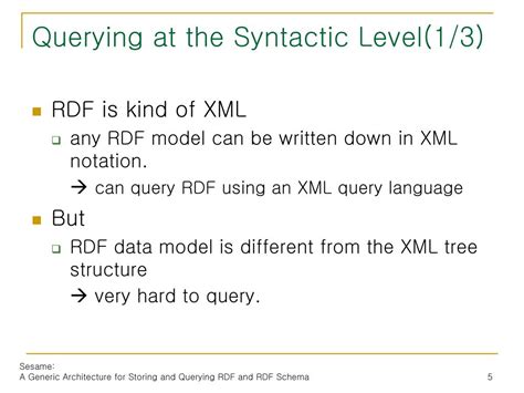 Ppt Sesame A Generic Architecture For Storing And Querying Rdf And