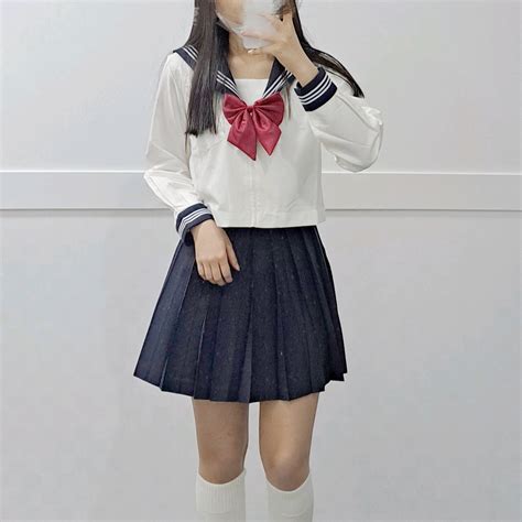[당일발송 세트가 반팔 긴팔]세일러복 교복 세트 세라복 일본교복 하이틴 스쿨룩 투피스 프레피룩 갸루 졸업사진 촬영 에이블리