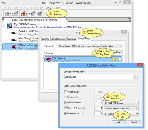 How To Edit Device Policy Rule — Usb Redirector Ts Edition