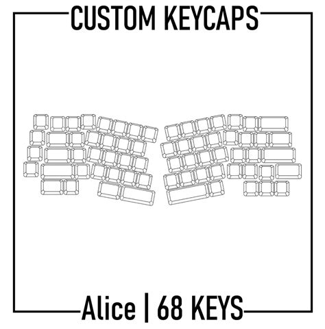 Alice Split Keyboard Custom Pbt Keycaps Ansi 68 Keys Goblintechkeys