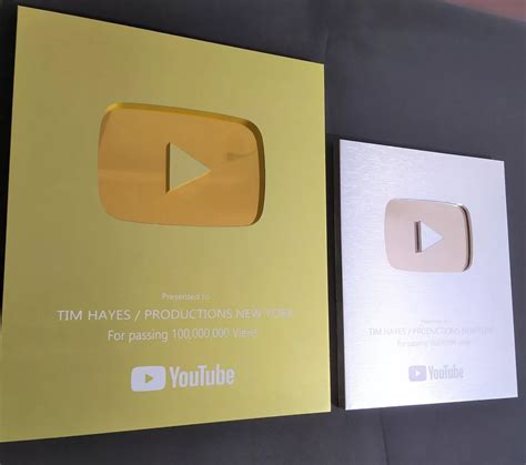 Youtube Gold Play Button