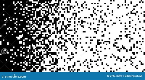 Black And White Random Pixels Pattern Shuffled Pixels Texture