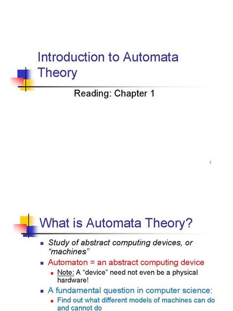 Intro To Automata Theory Automata Theory Mathematical Proof